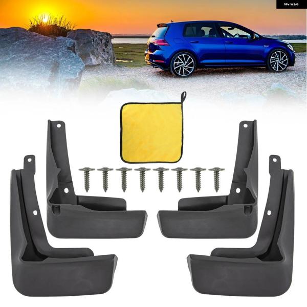 VW ゴルフ 8 MK8 R-LINE GTI GTD GTE ハッチ 2020 2021 2022 スプラッシュガード マッド フラップ マッドガード フラップ フェンダーカバー ネジ セット カスタム パーツ アクセサリーSpecial...