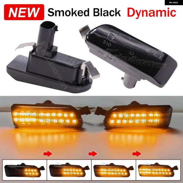 アウディ A8 A8L S8 4E D3 MK2 クワトロ 2003-2009 LED ダイナミック ウィンカーライト スモーク アンバー サイドマーカーランプ カスタム パーツ アクセサリーHigh-concerned chemical:...