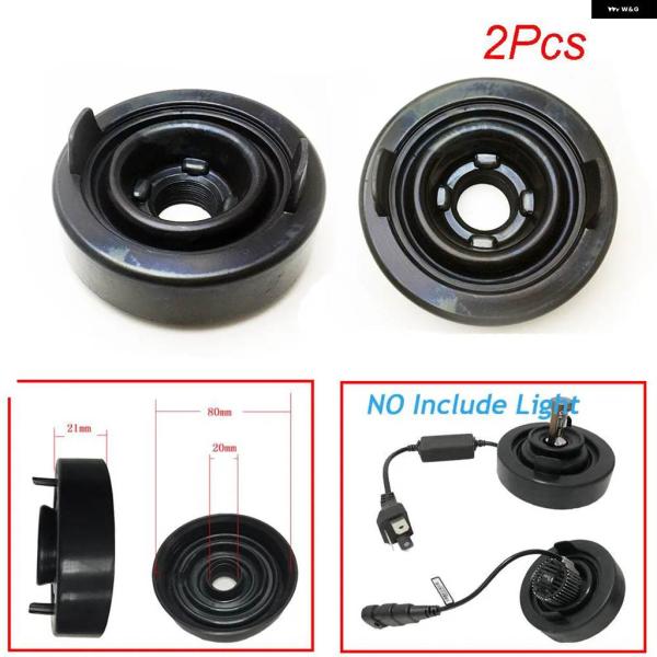 2個80MM 車用 ヘッドライト バルブ ダストカバー レトロ ソフトラバー 防水 キャップ LED ヘッドライト HID キセノン ランプ用 カスタム パーツ アクセサリーSuitable For Lamp:HeadlightsOrigi...