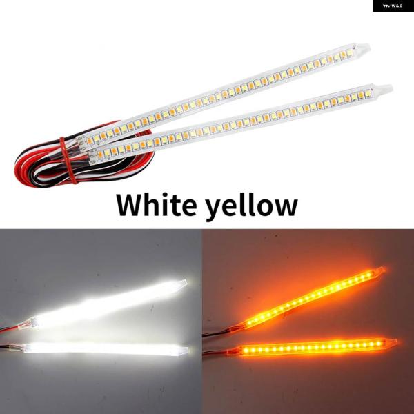 2個LED 車用 ミラー インジケーター ランプ DRL ストリーマー ヘッドライト ストリップ ウィンカー 流れる光源 車用 デイライト 12V カスタム パーツ アクセサリーFor Vehicle Brands/Model:Univer...