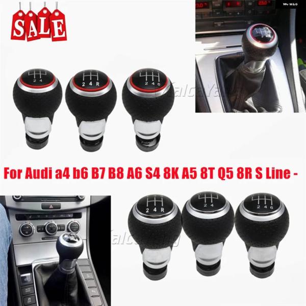 12MM 5/6速カー ギア シフト ノブ アウディ A4 B6 B7 B8 A6 S4 8K A5 8T Q5 8R S LINE IBIZA 6Jシート レオン MK1 パサート ゴルフ カスタム パーツ アクセサリーProduct T...