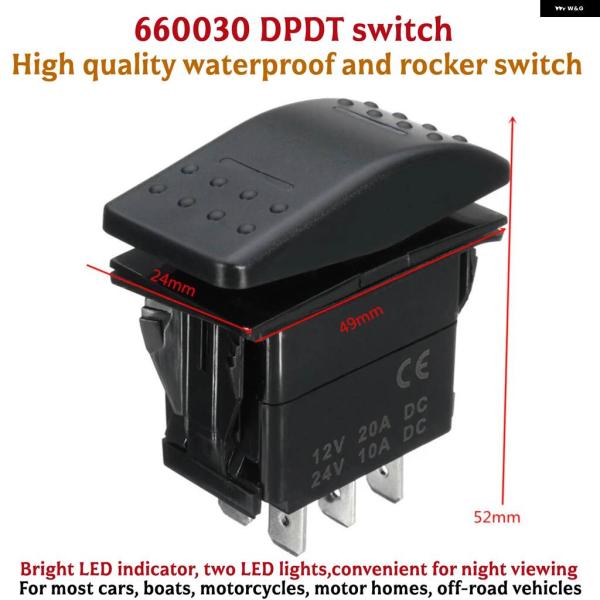 7ピン DPDT ON-OFF-ON 2 LED ARB マリン 12/24V ロッカースイッチ 防水 ロッカースイッチ車ボート オートバイ カスタム パーツ アクセサリーHigh-concerned chemical:NoneSpecia...