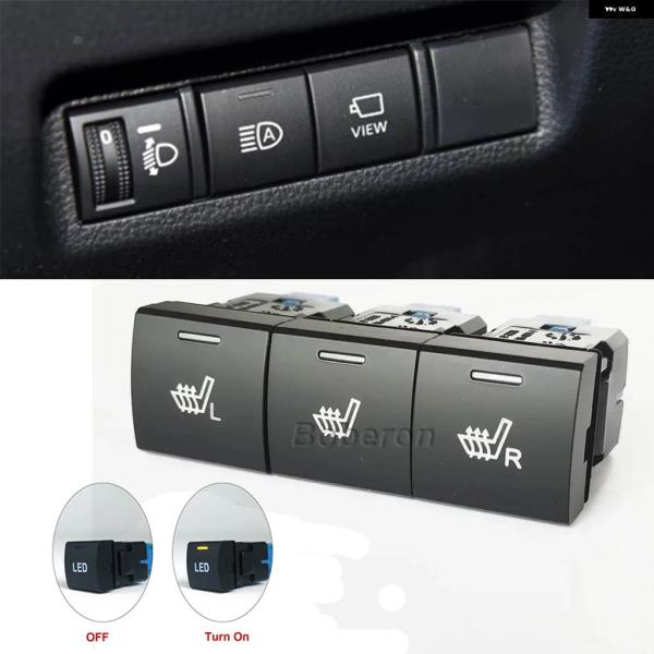 トヨタ カムリ V70 2018RAV4カローラ アルティス 2019ハイラックス GRヤリス 2020車用 LED ライト シートヒーター コントロール スイッチ ヒーター ボタン カスタム パーツ アクセサリーHigh-concerne...
