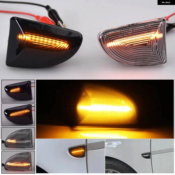 スマート フォーツー W451 カブリオ クーペ用 LED ダイナミック ウィンカー ライト サイド ブリンカー シーケンシャル ミラー インジケーター ランプ 1ペア カスタム パーツ アクセサリーHigh-concerned chemi...