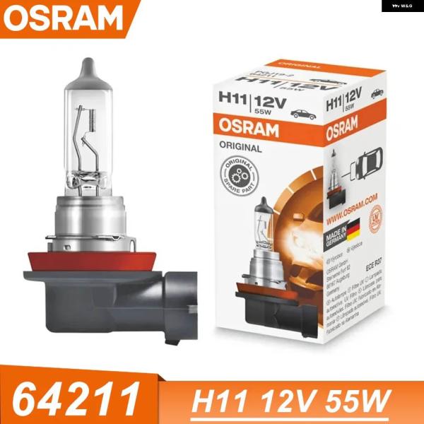 H11 12V 55W 64211 PGJ19-2 LINE 車用ハロゲン ヘッドライト バルブ 3200K スタンダードランプ OEM ドイツ製 カスタム パーツ アクセサリーHigh-concerned chemical:NoneWat...