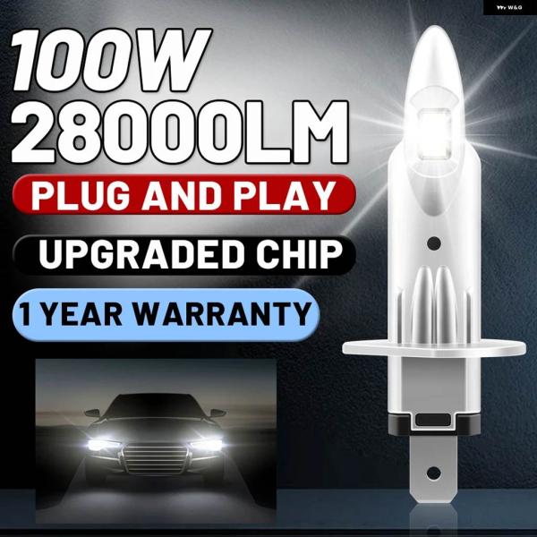 2個 LED ライト 100W 28000LM H7 LED HIGH NESS 9005 9006 LED ヘッドライト バルブ LED カーライト H1 H4 H7 H11 H8 H9 6500K ホワイト カスタム パーツ アクセサリ...