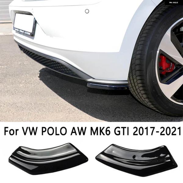 VW ポロ MK6 AW GTI R-LINE 2017-2021 PRE-LCI 車両用リア バンパー サイドスプリッターリア バンパー ディフューザー スポイラー チューニング カスタム パーツ アクセサリーHigh-concerned...