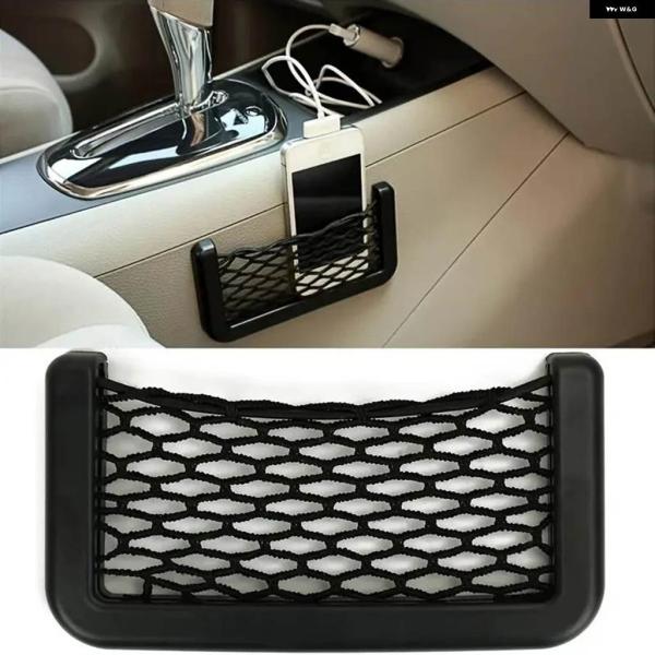 車用 収納 バッグネット 粘着式シート オーガナイザー ドアサイドネットポケット 15〜20CM 伸縮性 収納 ネット カスタム パーツ アクセサリーProduct shape:RectangleSpecial Features:Light...