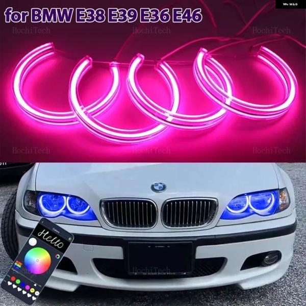 RGBマルチカラー電話 リモコン リング LED エンジェルアイ BMW 3 5 7シリーズ E36 E46 E39 E38 728I 740D 325I 328I 740I 730D カスタム パーツ アクセサリーHigh-concern...