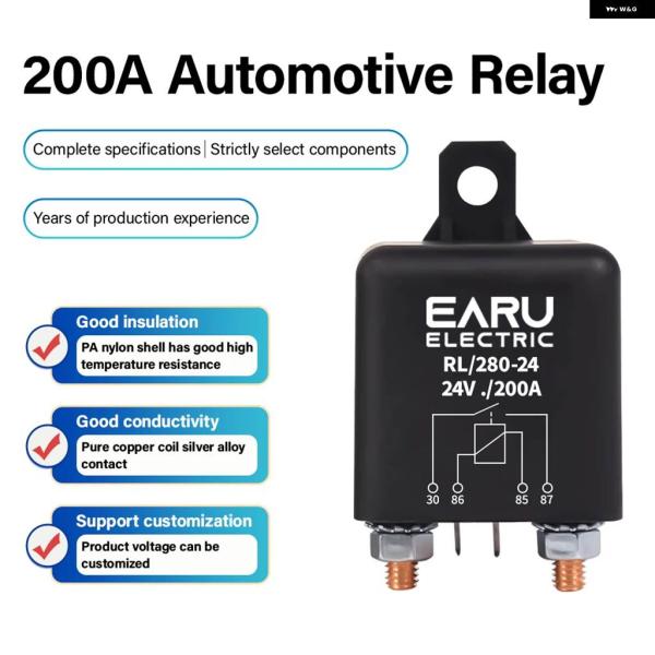 高電流リレー 始動リレー 200A 100A 12V 24V 電力 高電流始動リレー カーリレー EARU カスタム パーツ アクセサリーHigh-concerned chemical:NoneSpecial Features:Sealed...