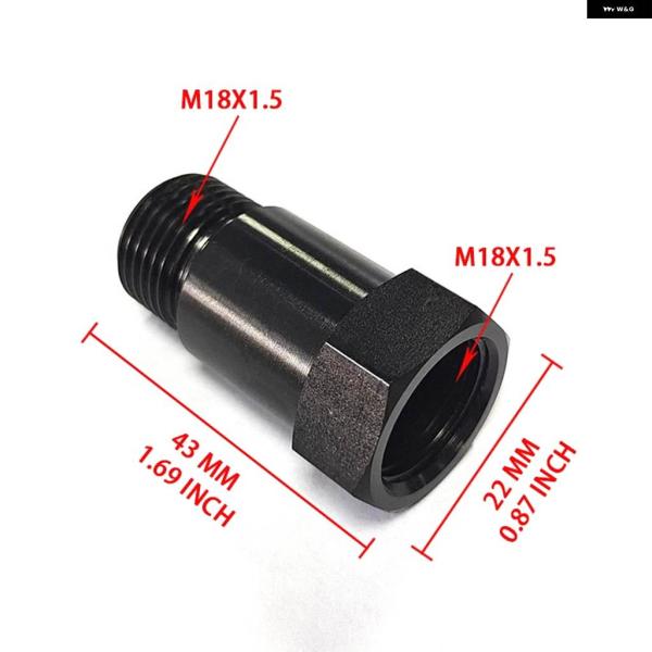 M18*1.5 オキシセンサー スペーサー 43MM オキシセンサー スペーサー セル固定 アダプター カスタム パーツ アクセサリーElectronic:NoHigh-concerned chemical:NoneType:Non Hea...