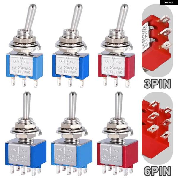 10個 6MM トグルスイッチ ミニ電源 ボタン スイッチ ロッカースイッチ 防水 キャップ MTS-102 MTS-103 MTS-202 MTS-203 カスタム パーツ アクセサリーHigh-concerned chemical:No...