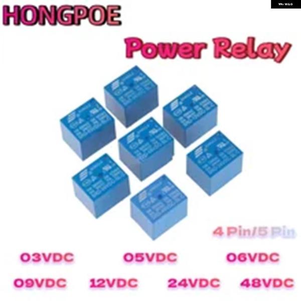 5個 パワーリレー SRD-03VDC 05VDC 06VDC 09VDC 12VDC 18VDC 24VDC 48VDC-SL-A SL-C T73 7A 10A 15A 4ピン 5ピン エレクトロニクス カスタム パーツ アクセサリーA...