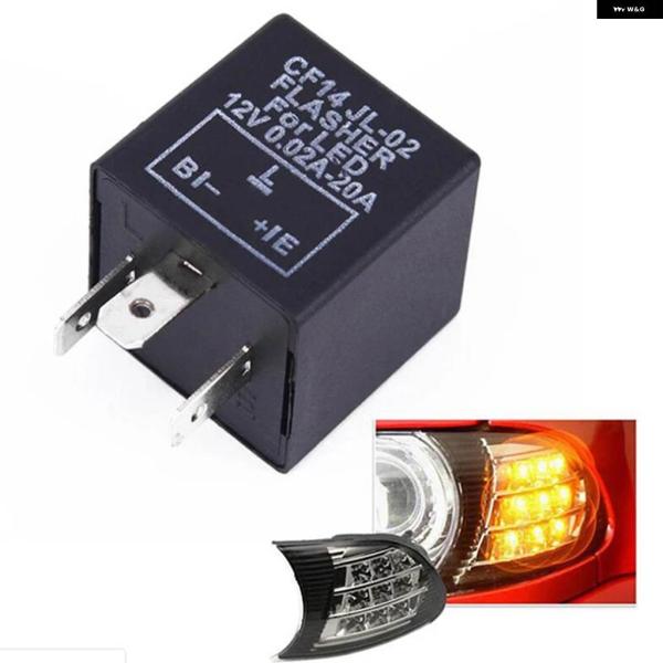 12V 3ピン CF14 JL-02 EP35 車用LEDフラッシャーリレー ウインカーハイパーフラッシュを解消 カスタム パーツ アクセサリーHigh-concerned chemical:NoneModel Name:Car Switc...