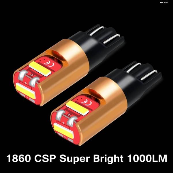 2個 T10 LED W5W LED 電球 WY5W スーパー CSP 1860 チップ 1000LM CANBUS 車載 パーキング ライト ドームランプ ホワイト レッド イエロー 12V カスタム パーツ アクセサリーHigh-con...
