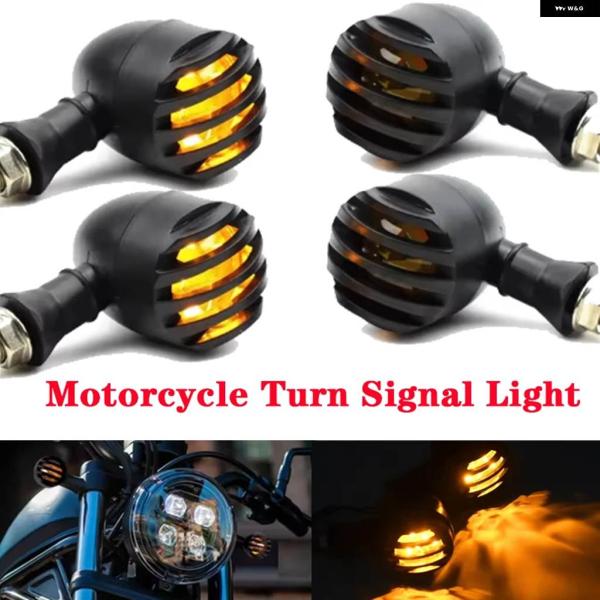 オートバイ ウインカー デイタイム ランニングライト レトロ LED グリッド ブレーキライト チョッパー ハーレー スポーツスター ヤマハ カスタム パーツ アクセサリーBattery Included:NoHigh-concerned ...