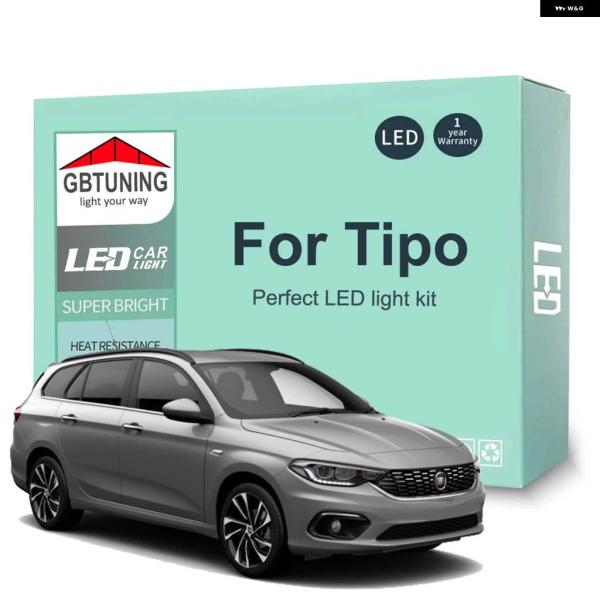 11個 CANBUS LED 室内灯 バルブ キット FIAT TIPO 2015 - 23 車内ランプ カスタム パーツ アクセサリーVoltage:12 VInterface Type:T10 (W5W/194)Lumens:300Lm...