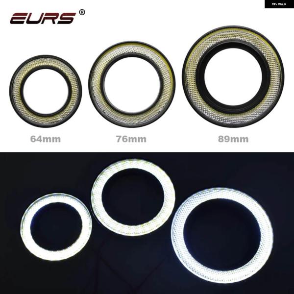 2個 LED エンジェルアイズ 電球 ハローリングランプ車 デイタイム ランニングライト 2.5インチ 3.0インチ 3.5インチ 64MM 76MM 89MM DRL フォグライト スタイリング ライト カスタム パーツ アクセサリーHi...