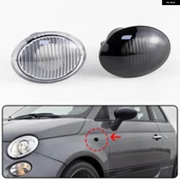 バルブ なしサイド マーカーライト シェル 2個 セット FIAT 500 500C 500L 500 595 695 D KA LANCIA LYBRA YPSILON MASERATI ALFA 4C カスタム パーツ アクセサリーHi...