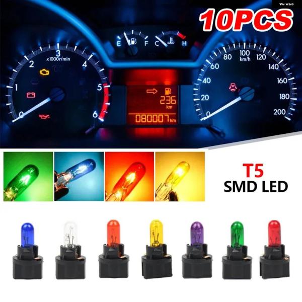 10個 T5 SMD LED 車用ライト モバイル用発光ダイオード 計器ゲージ ダッシュボード ライト 電球 インテリア インジケーター ランプ カスタム パーツ アクセサリーHigh-concerned chemical:NoneVolt...