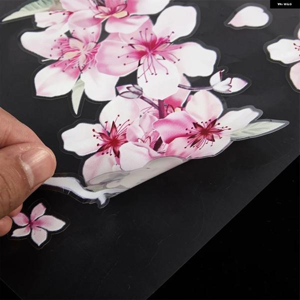 ピンク桜花柄 ステッカー 防水 デカール 車 バイク バンパー ウィンドウ IPAD デコレーション 1セット カスタム パーツ アクセサリーHigh-concerned chemical:NoneSticker Placement:The...