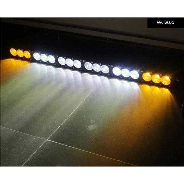 32インチ 180W LED ライトバー コンボビーム ホワイト アンバー ダブルカラー シングルロウ ライトバー 9-30V LEDワーキング ライトバー カスタムパーツ アクセサリー 交換用部品Hign-concerned Chemic...