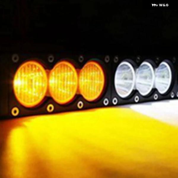 ホワイト アンバー ダブルカラー シングルロウ ライトバー 32インチ 180W LED ライトバー コンボビーム 9-30V LED ワーキング ライトバー カスタムパーツ アクセサリー 交換用部品Hign-concerned Chemi...