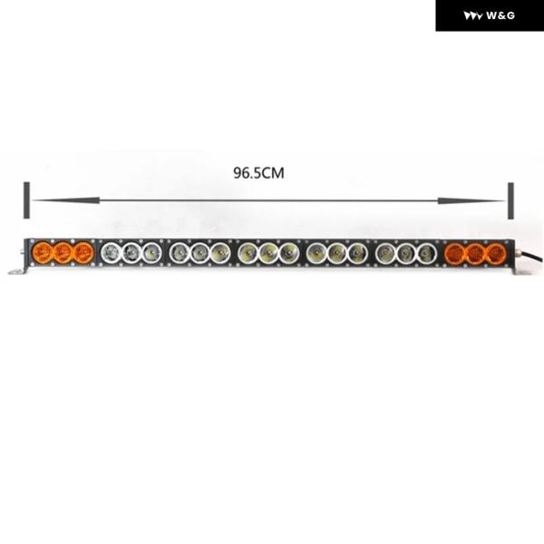 38インチ 210W シングルロウ LED ライトバー アンバー ホワイトスポットフラッドビームコンボ作業灯 LED オフロード UAZ SUV トラック 12V 24V用 カスタムパーツ アクセサリー 交換用部品Hign-concerne...