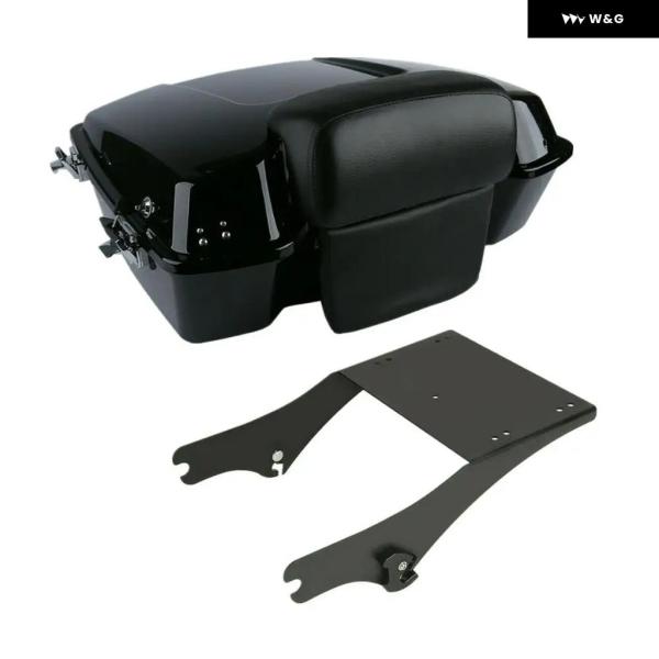 オートバイ バイク 10.7インチ チョップドパック トランク ブラケット ラゲッジラック ハーレー ツーリング ツアーパック ロードキング ストリートグライド 1997-2008 2004年式用 カスタムパーツ アクセサリー 交換用部品H...