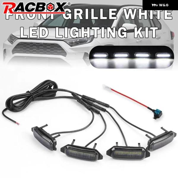 LEDフロント グリル ライト配線 ハーネス キット トヨタ RAV4 2019-22 デイタイム ランニングライト サイドライトスモークレンズ 12V カスタムパーツ アクセサリー 交換用部品Hign-concerned Chemical...