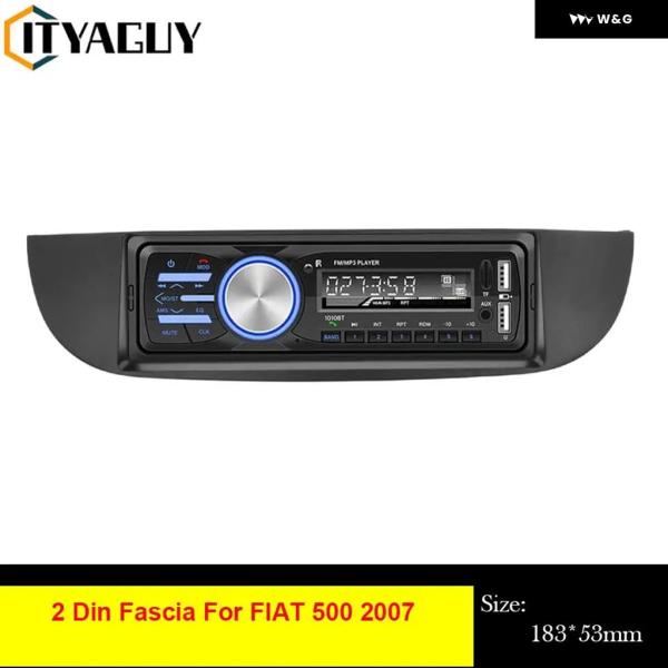 1DIN オーディオ ラジオ フレーム フェイシア FIAT 500 2007 ステレオ パネル プレート取り付け ダッシュボード ベゼル トリム カスタムパーツ アクセサリー 交換用部品Hign-concerned Chemical:No...