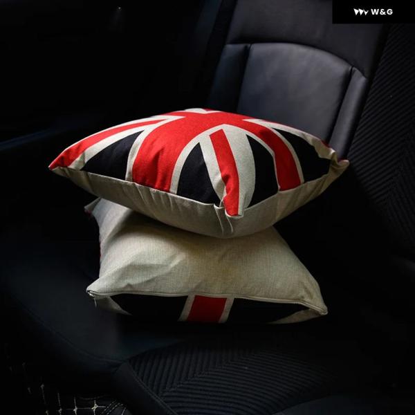 カーシートピロー バックレスト クッション ミニクーパー ユニオンジャック スタイリング インテリア アクセサリー PPコットン カスタムパーツ アクセサリー 交換用部品Hign-concerned Chemical:NoneFilling...