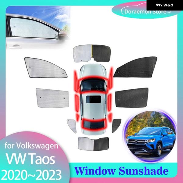 フルカバー サンシェード フォルクスワーゲン VW タオス 2020~2023 リアウインドシールドカーテン フロントサイドサン バイザー マット カーアクセサリー カスタムパーツ アクセサリー 交換用部品Product applicati...