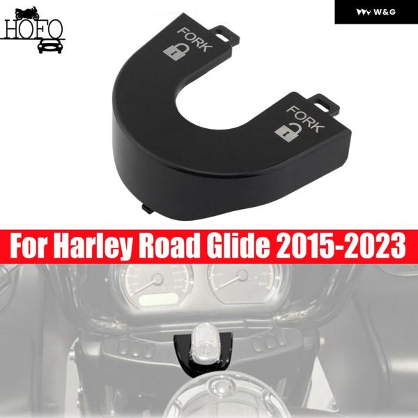 ブラックアルミ イグニッション スイッチ パネル トリム カバー クローム ハーレー ロードグライド 2015-2023 カスタムパーツ アクセサリー 交換用部品Protective parts:Frame protectionHign-c...