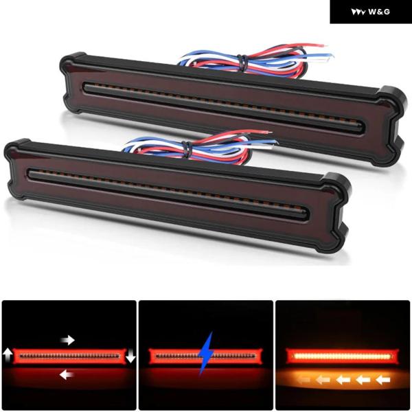 109LED 3IN1 テール ブレーキライト シーケンシャルフローティングウィンカーライト DRL ストップハザード灯 12V 24V 貨物トレーラー 大型 トラック カスタムパーツ アクセサリー 交換用部品Hign-concerned ...