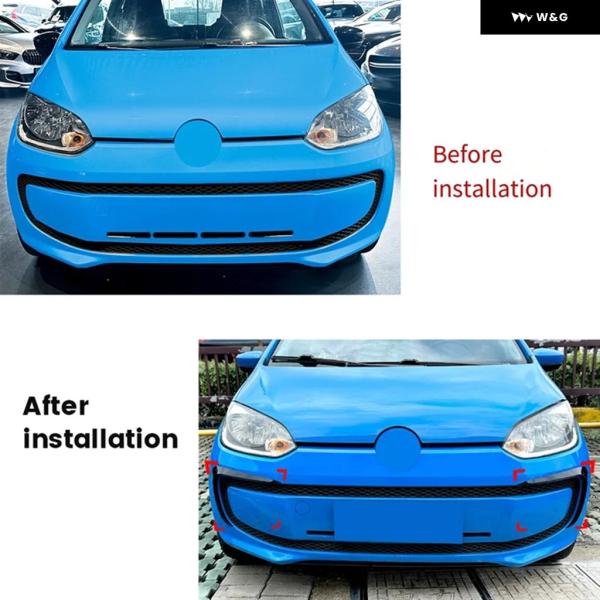 車用フロント バンパー スプリッタースポイラー トリム グリル カナード VW UP 2011-2015 フロント グリル ウィング カスタムパーツ アクセサリー 交換用部品Hign-concerned Chemical:NoneOrigi...