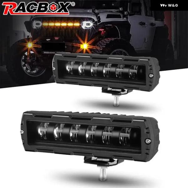 スリム 7D 6インチ LED ライトバー 30W ドライビングライト 6000K ホワイト LED ワーク ライトバー フォグランプ 4X4 車 トラック ATV SUV UTB ピックアップバス カスタムパーツ アクセサリー 交換用部品...