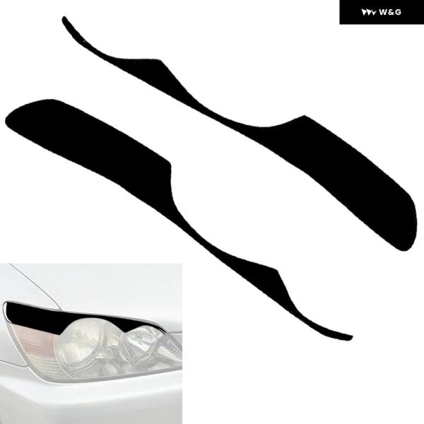 ブラック カー ヘッドライト アイブロウ アイリッドカバー トリム レクサス IS200 IS300 RS200 アルテッツァ 1998 1999 2001-05 カスタムパーツ アクセサリー 交換用部品Hign-concerned Che...