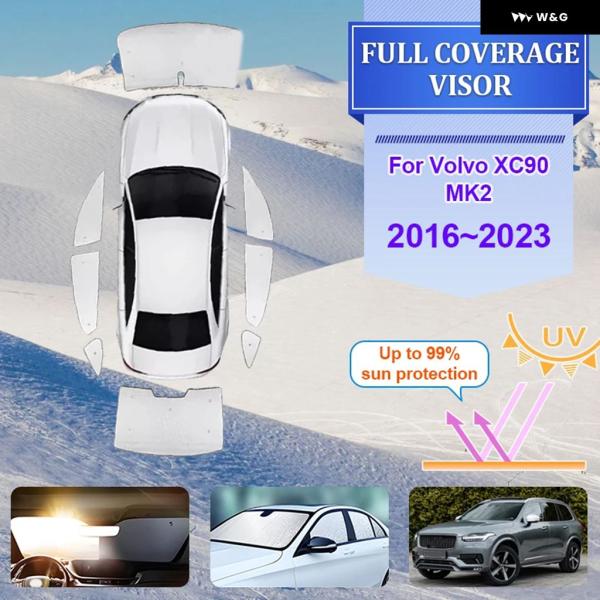 ボルボ XC90 アクセサリー 2018 2019 2016~2023 MK2 車用 フルカバー サンシェード カーテン フロントガラス 遮光 カーアクセサリー カスタムパーツ アクセサリー 交換用部品Hign-concerned Chem...