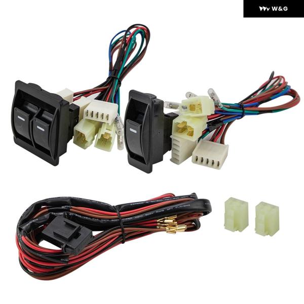 12V汎用カーパワーウィンドウスイッチレギュレーターキット 配線 ハーネス 付き 2ドア カスタムパーツ アクセサリー 交換用部品Hign-concerned Chemical:NoneSpecial Features:Car Power ...