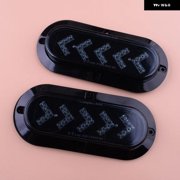 2個 12-24V スモークレンズ レッド LED 車 トラック トレーラー オーバル サイドマーカー ウィンカーライト ランプ カスタムパーツ アクセサリー 交換用部品Hign-concerned Chemical:NoneOEM No....