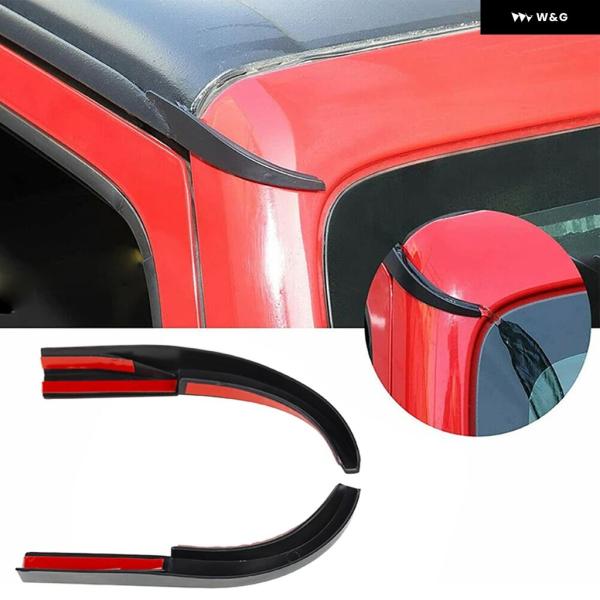 車用ウォーターレインガード スロットガッターエクステンション ABS ブラック ジープ ラングラー JK 2007-17 カスタムパーツ アクセサリー 交換用部品Hign-concerned Chemical:NoneExternal Te...