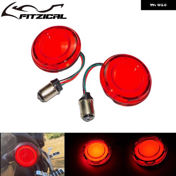 オートバイ バイク 1157 コン バージョン バレット スタイル LED インジケーター ブレーキ ランニングライト ハーレー ソフテイル ダイナ ブレイクアウト スポーツスター ツーリング カスタムパーツ アクセサリー 交換用部品Bat...