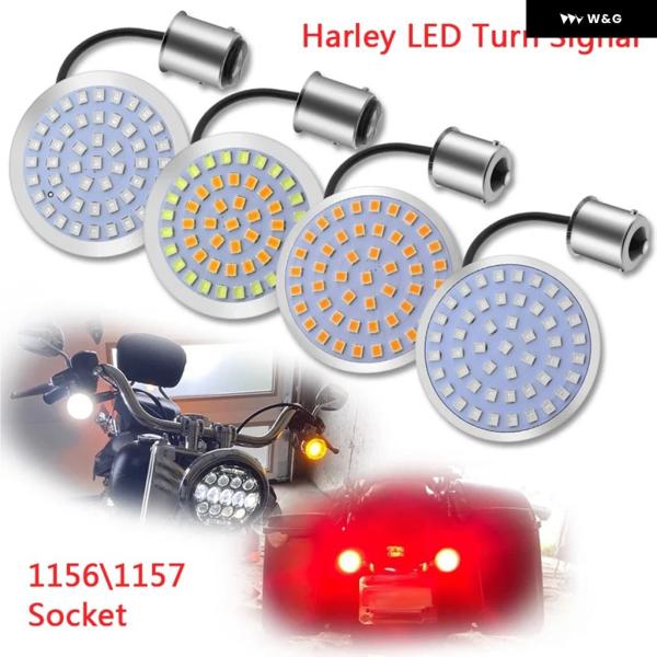 1157 オートバイ バイク LED ウィンカー ハーレー 1156 オートバイ バイク LED ウィンカー ライト ハーレー ツーリング ストリート グライド ロード キング カスタムパーツ アクセサリー 交換用部品Battery Inc...