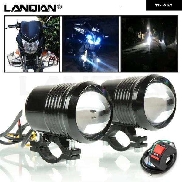 オートバイ バイク ヘッドライト LEDライト 補助ランプ U2 LED オートバイ バイク スポットライト アクセサリー MOTO DRL フォグ スポット ヘッドライト 30W 12V 1200LM カスタムパーツ アクセサリー 交換用...