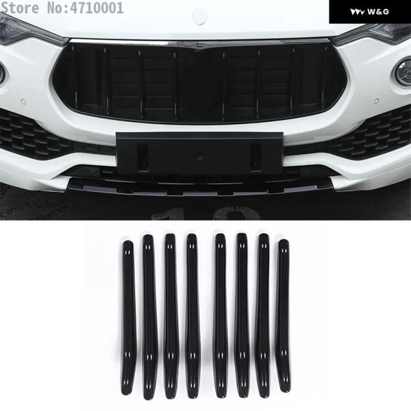 8個入り ABSクローム カーヘッド フロント グリル デコレーションストリップ カバー トリム マセラティ レヴァンテ 2016年式 車パーツ カスタム パーツ アクセサリーItem Width:0inchItem Length:0inc...