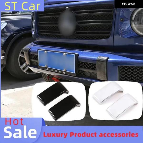 車 外装 パーツ フロント バンパー デコレーション トリム アクセサリー ABS クローム メルセデス ベンツ G クラス W463A 2019-2020 G350 G400 G500 カスタム パーツ アクセサリーExternal Te...