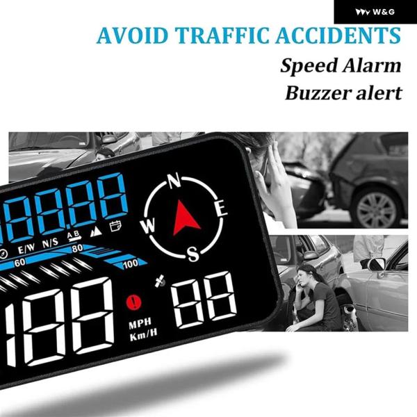 G12 HUD ヘッドアップ ディスプレイ GPS カー ディスプレイ スピード アラーム 運転スピード 汎用 ブラック カスタム パーツ アクセサリーBattery Included:NoHign-concerned Chemical:N...