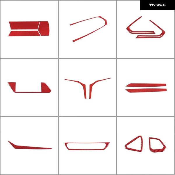 2017-2020 BMW Z4 G29 レッド ソフトカーボン カー スタイリング ガラス リフトスイッチ フレーム 装飾 カバー ステッカー 車内パーツ カスタム パーツ アクセサリーHign-concerned Chemical:No...