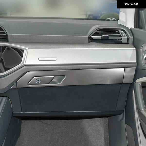 車内アクセサリー コンソール COPILOT グローブ ボックス 装飾 パネル カバー トリム ステッカー アウディ Q3 2019-22 LHD ステンレス カスタム パーツ アクセサリーHign-concerned Chemical:N...